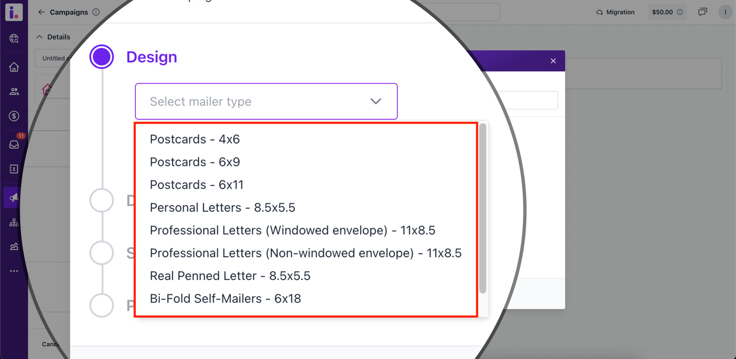 Create direct mail sequences