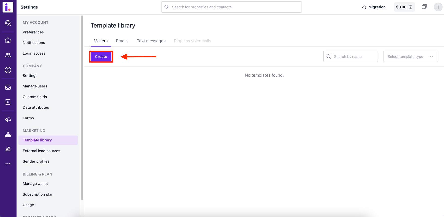 Create and manage custom outreach templates
